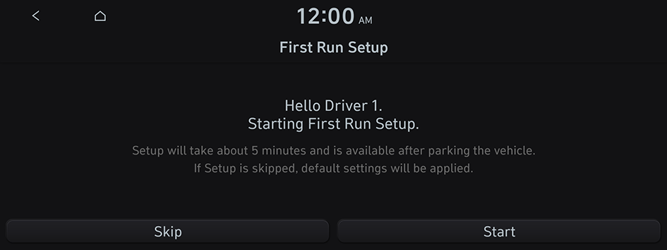 Set the language to display on the screen and then press Next