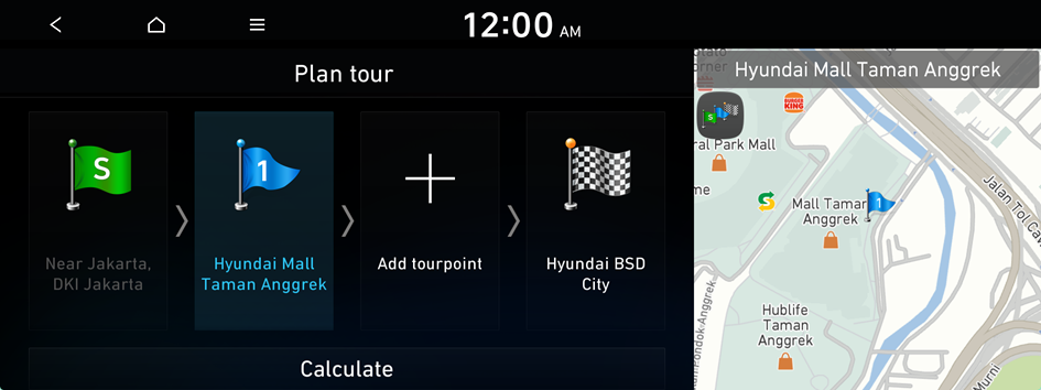Select the updated route and then press Start guidance